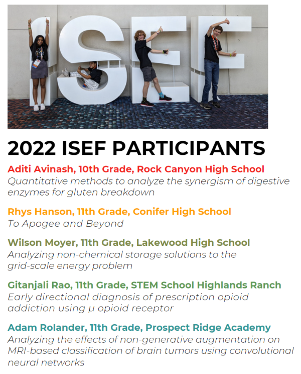 2022 ISEF | CoorsTek Denver Metro Regional Science and Engineering Fair ...